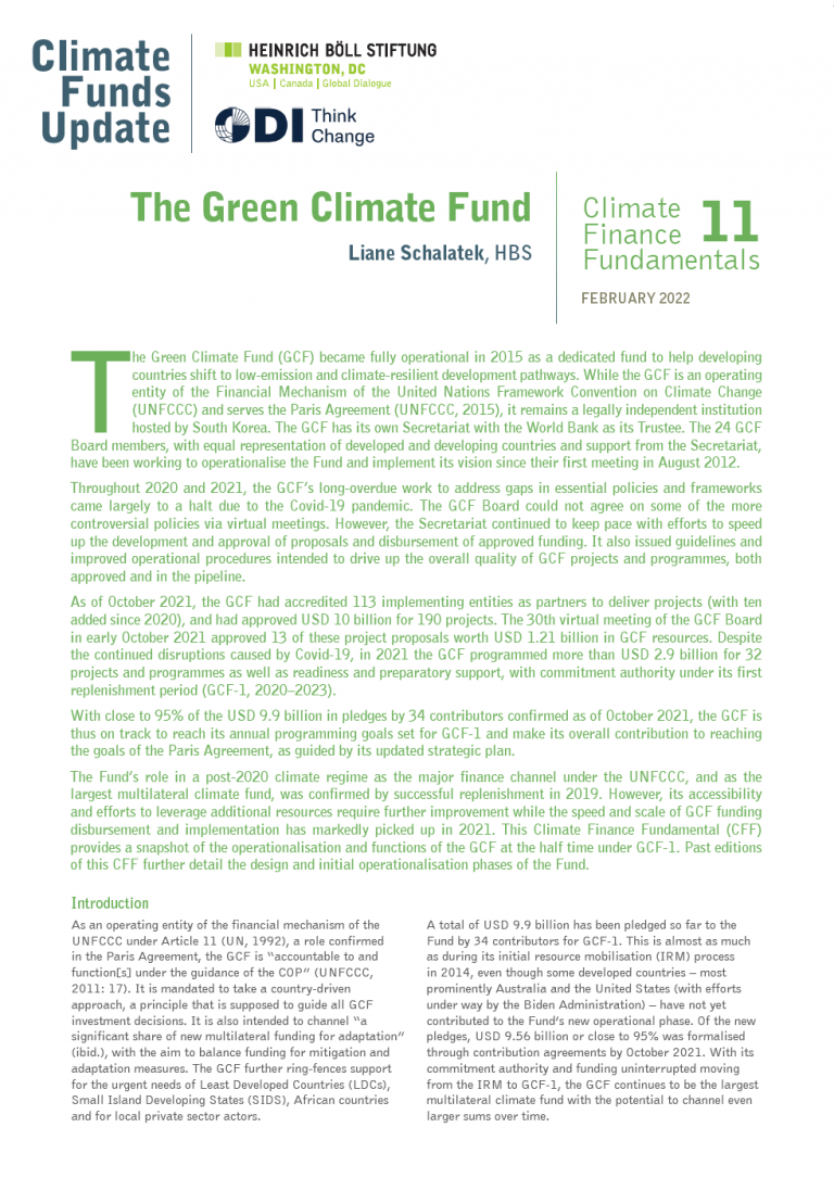 Climate Finance Fundamentals - Climate Funds Update