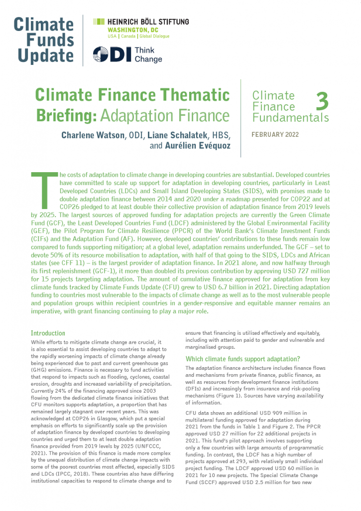 Climate Finance Fundamentals - Climate Funds Update