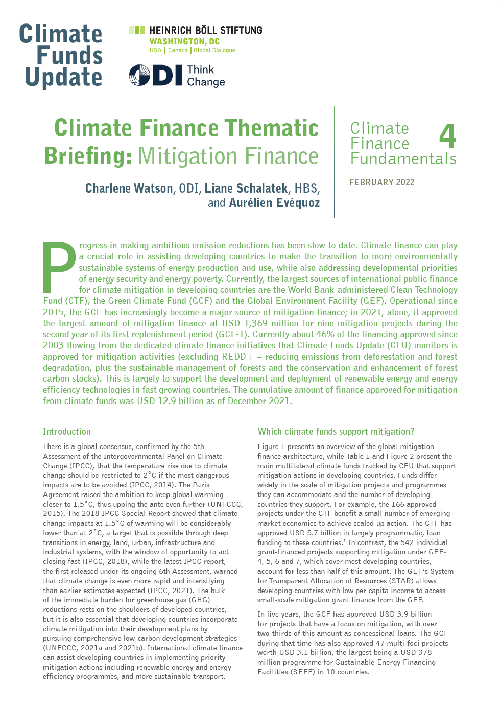 Climate Finance Fundamentals - Climate Funds Update